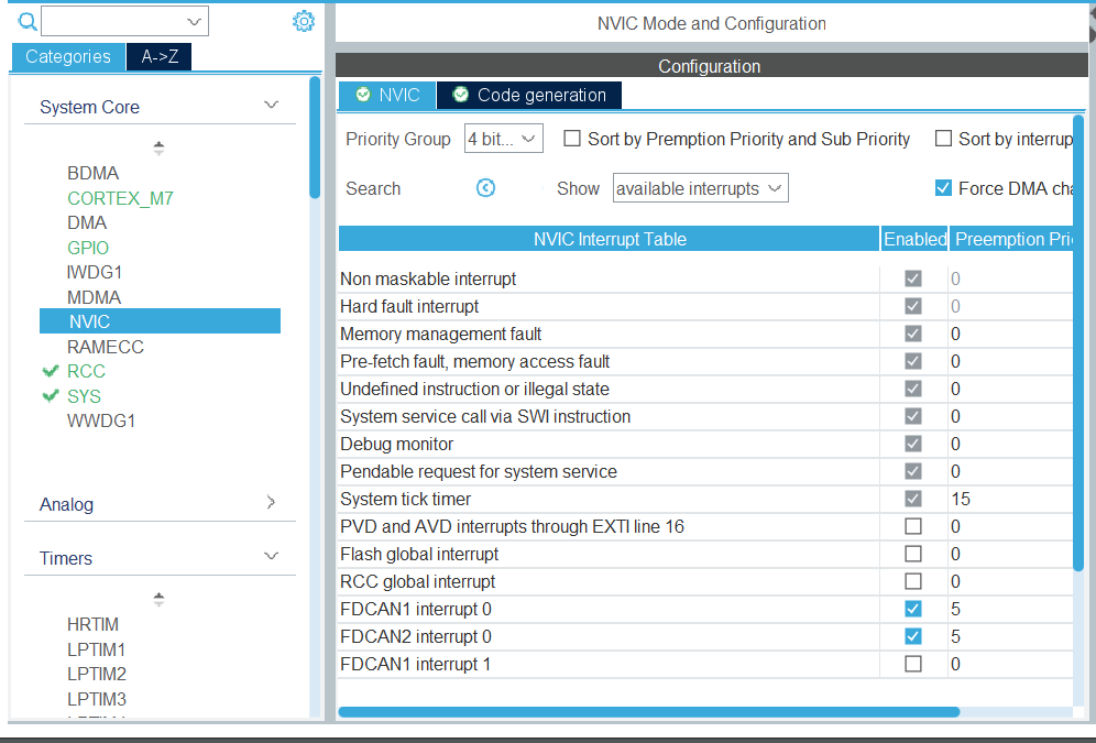 STM32H7A3 - FDCAN Callback not called after reconf... - STMicroelectronics Community