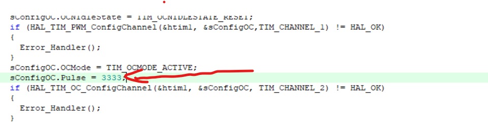 Solved: changing output compare value while code is runnin... - STMicroelectronics Community