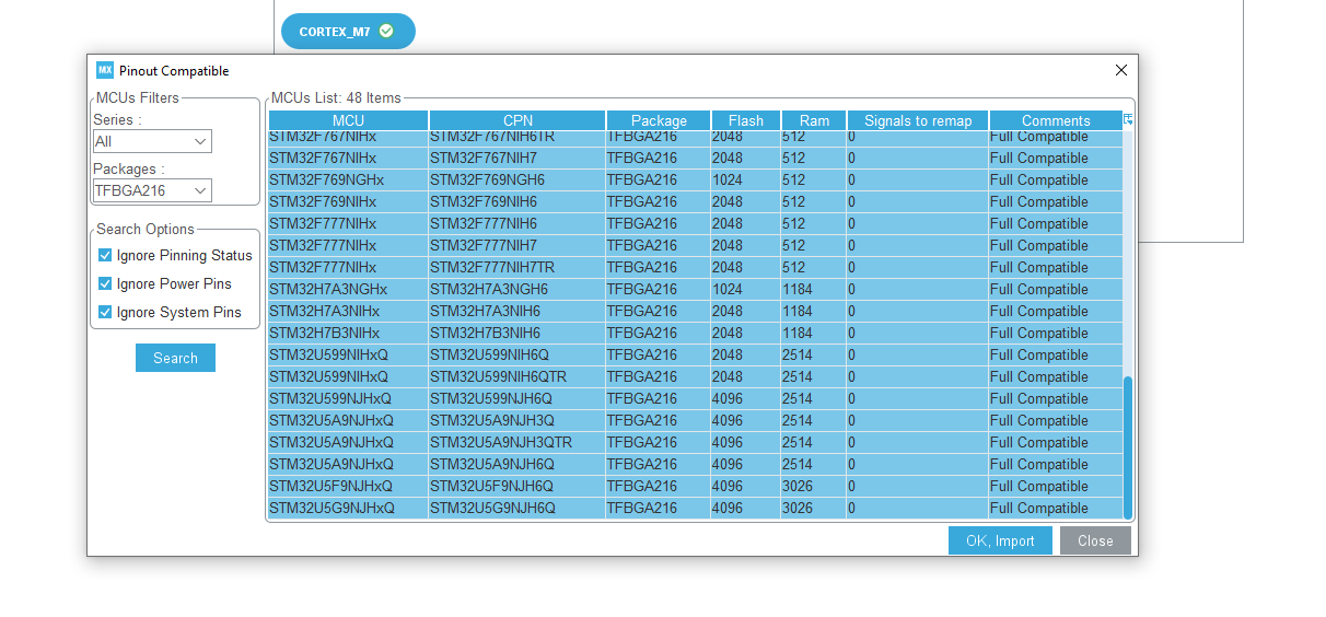 Solved: Pin to pin compatible option against STM32F779NIH6 ...