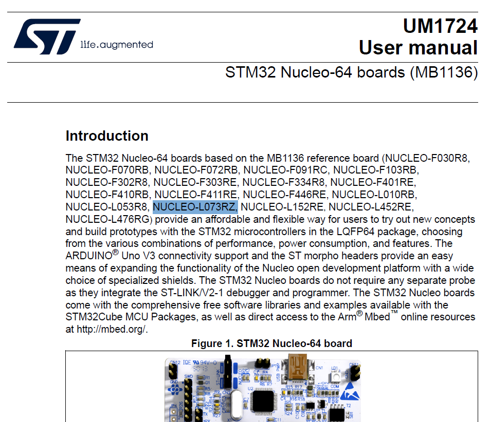 Solved: stm32l073rz nucleo board - STMicroelectronics Community