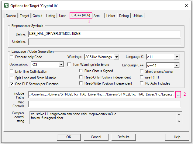 How to add external libraries in Keil® MDK-ARM: A... - STMicroelectronics Community