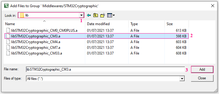 How to add external libraries in Keil® MDK-ARM: A... - STMicroelectronics Community