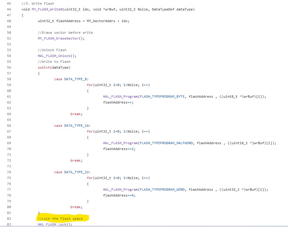 storing string's on flash - STMicroelectronics Community