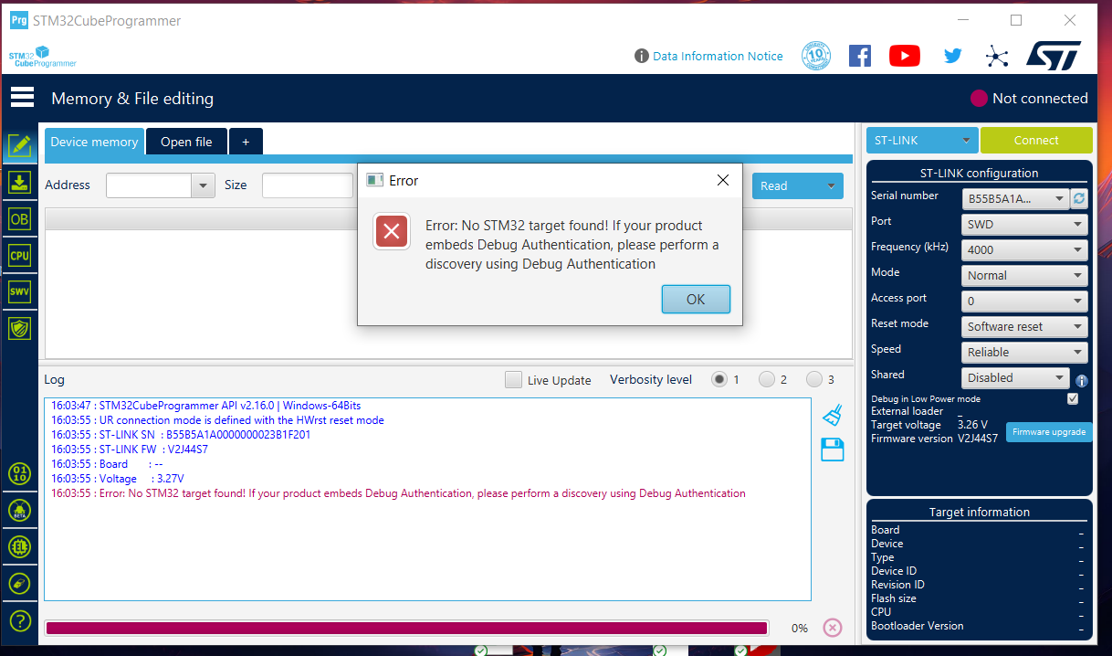 Solved: stm32h725vgt6 not able to Program - STMicroelectronics Community