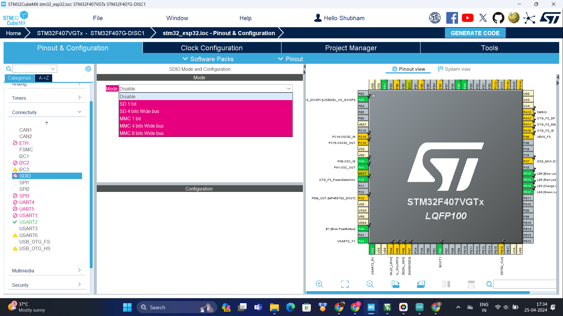 How to connect microsd card in stm32f407 - STMicroelectronics Community