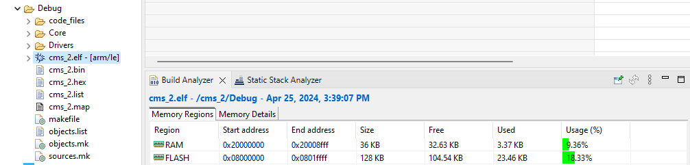 Solved Build Analyzer Does Not Work After Stm32cubeide Up Stmicroelectronics Community 6048