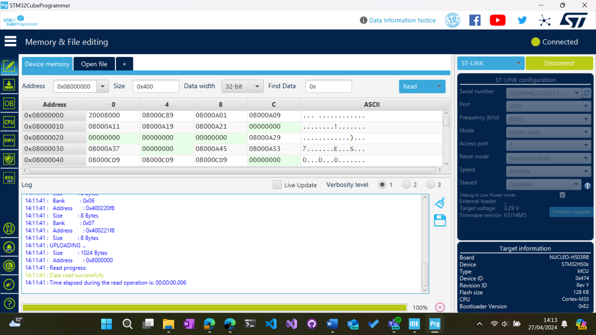 Solved H503 Nucleo 64 Cant Upload Code Failed To Execu Stmicroelectronics Community