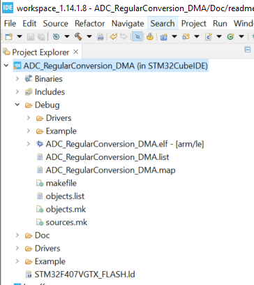 Upload example code to STM32F407 - STMicroelectronics Community