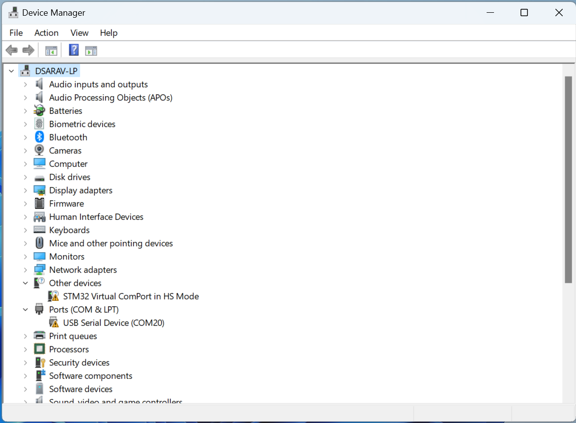 Stlink V3 Mini Enumerating As Stm32 Virtual Compor Stmicroelectronics Community