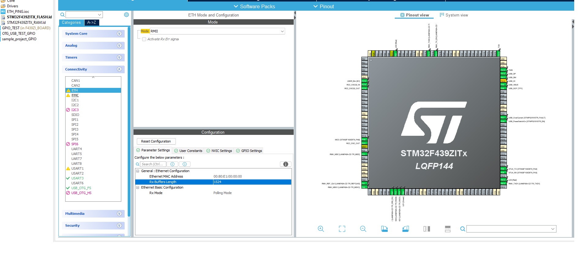 Ethernet Configuration Issue Stmicroelectronics Community