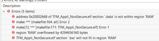Solved Short Of Ram In Stm32u585 For Tfm Appli Nonsecure Stmicroelectronics Community