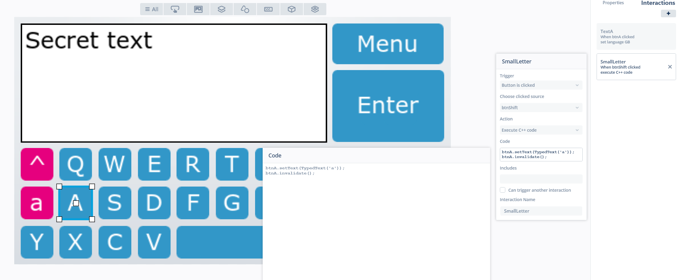 Solved: TouchGFX change button text - STMicroelectronics Community