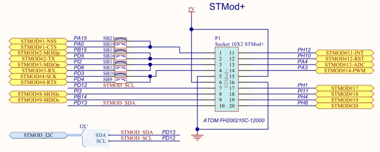 Solved: Need help with determining pinout of STMod+ ext. b... - STMicroelectronics Community