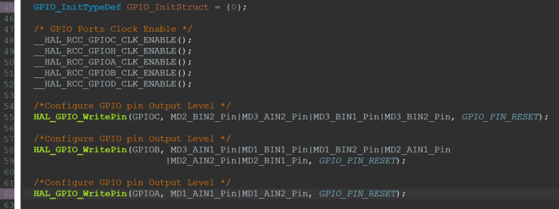Solved: GPIO pins always high on STM32F405RGT6 - STMicroelectronics Community