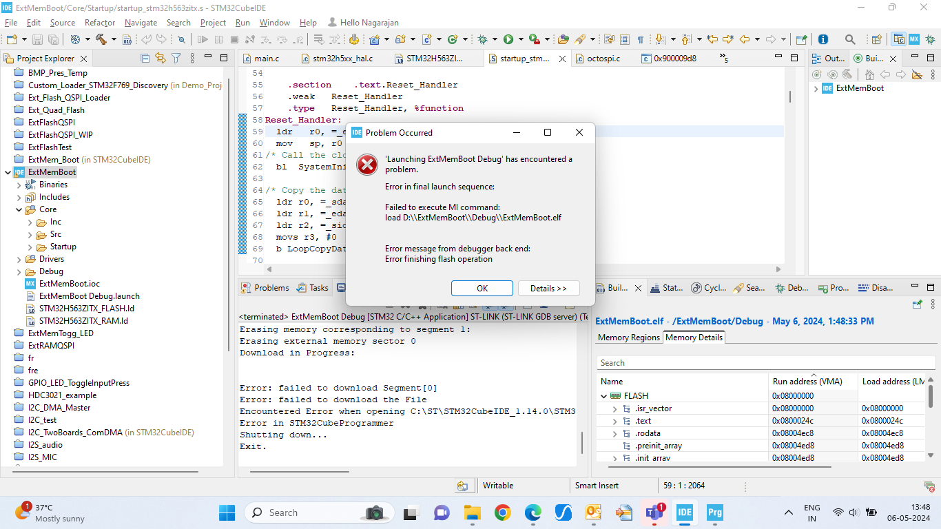 Solved Not Able To Jump From Internal Memory Boot Code To Stmicroelectronics Community