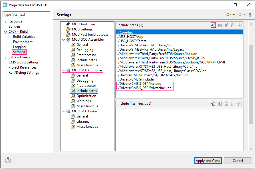 How to integrate CMSIS-DSP libraries on a STM32 pr ... How to integrate CMSIS-DSP libraries on a STM32 pr ...
