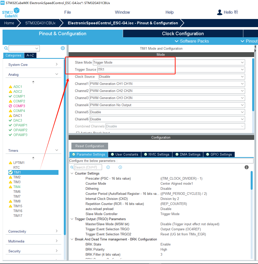 Where Does G431 Tim1 Itr1 Acturlly From Stmicroelectronics Community 