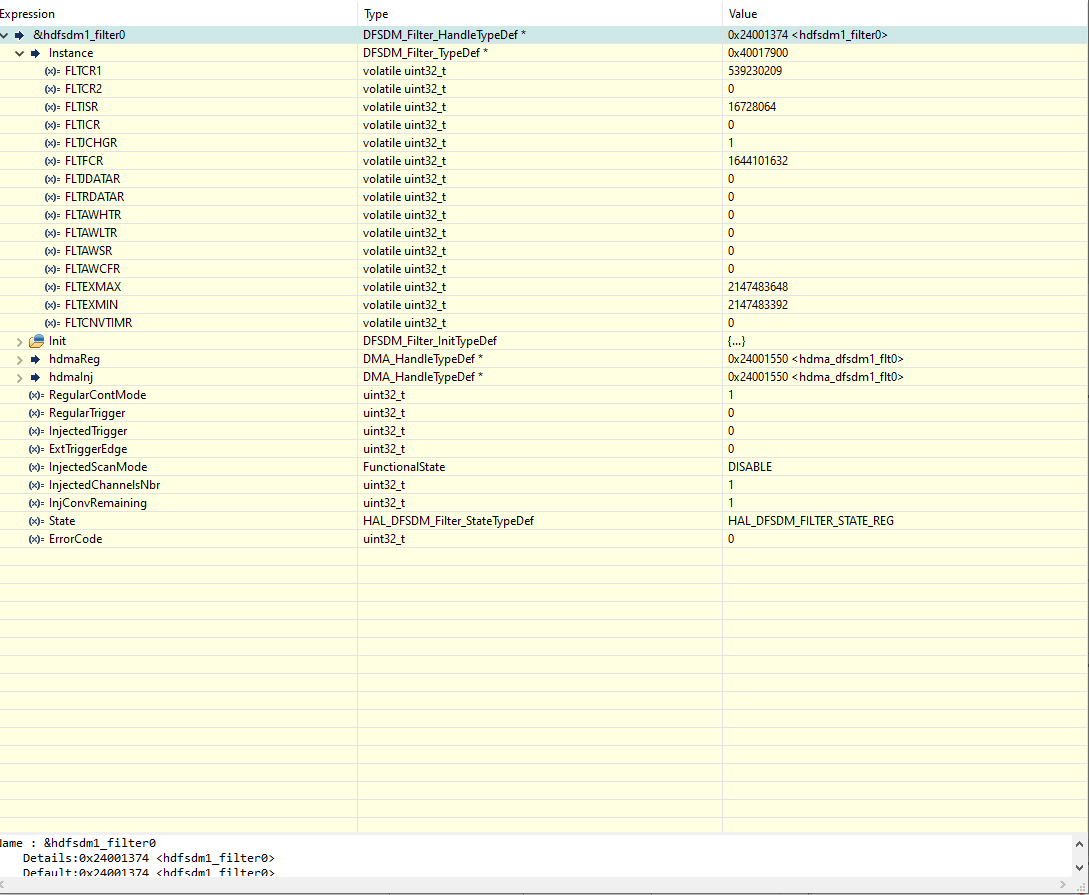 Resetting The Dfsdm Peripheral Not Working Stmicroelectronics Community