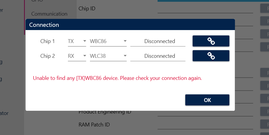 Problem regarding the connection between STEVAL-WB... - STMicroelectronics Community