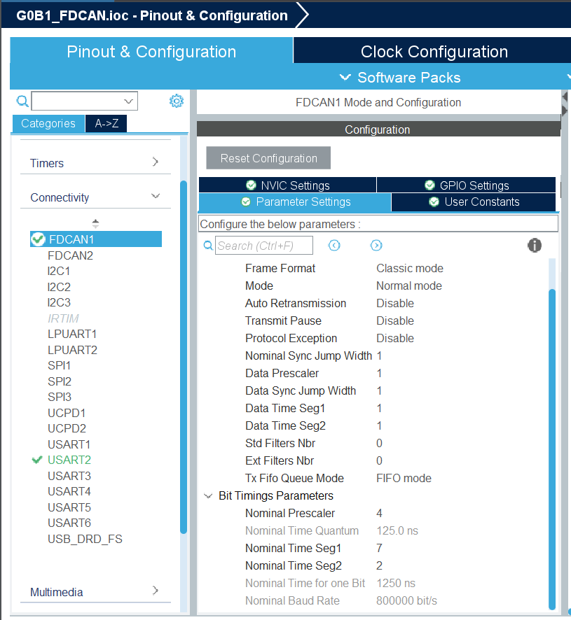 How To Use Fdcan To Create A Simple Communication Stmicroelectronics Community