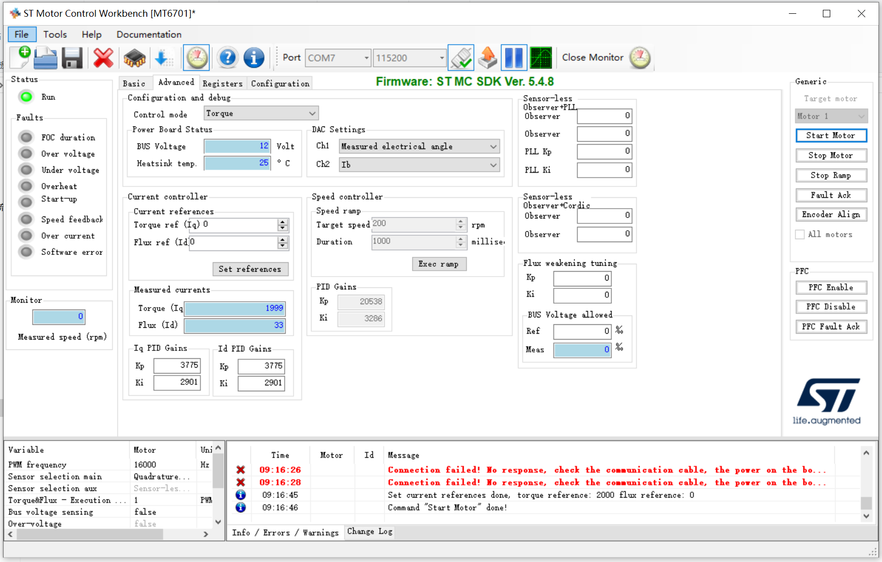 [st Mcsdk5] The Motor Does Not Run In Encoder Mode Stmicroelectronics Community