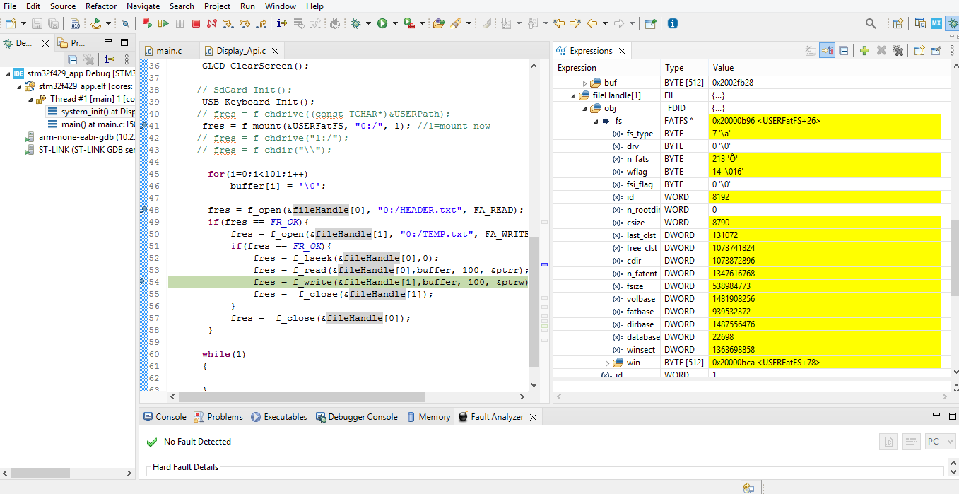 Issue In Opening Two File In Fatfs Stmcube Stmicroelectronics Community