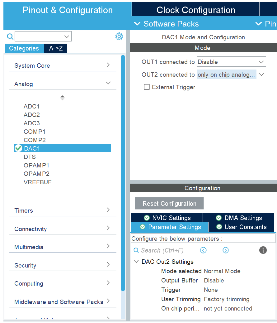 Solved: STM32H7 Issue with DAC to ADC Internal Connection ... - STMicroelectronics Community