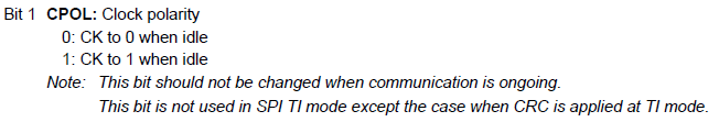 Solved: SPI: changing CPOL between transmissions - STMicroelectronics ...
