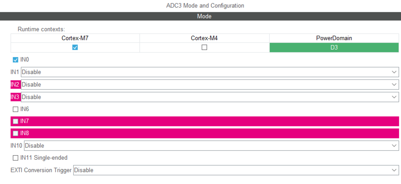 STM32H755 ADC3 input channel is not consistent wit... - STMicroelectronics Community