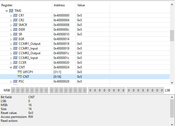 Solved: G431RB 32 Bit Timer - STMicroelectronics Community