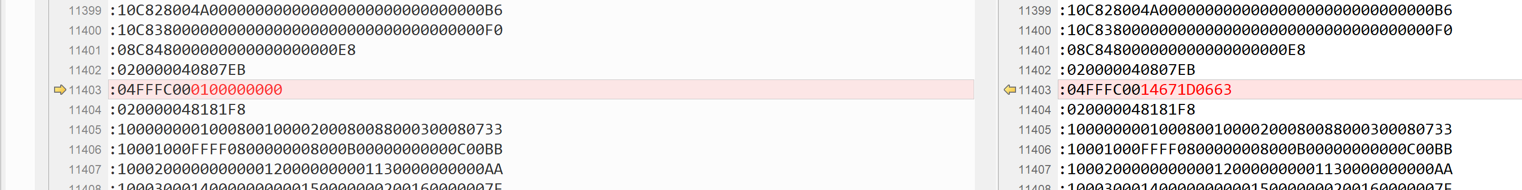 Overwrite 4 Bytes At Given Location In Hex File Stmicroelectronics Community