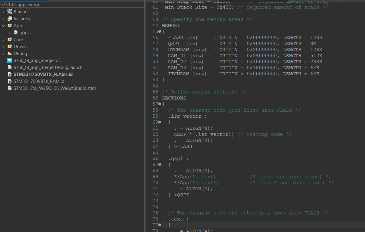 Can the bootloader and application code be in the ... - Page 2 - STMicroelectronics Community