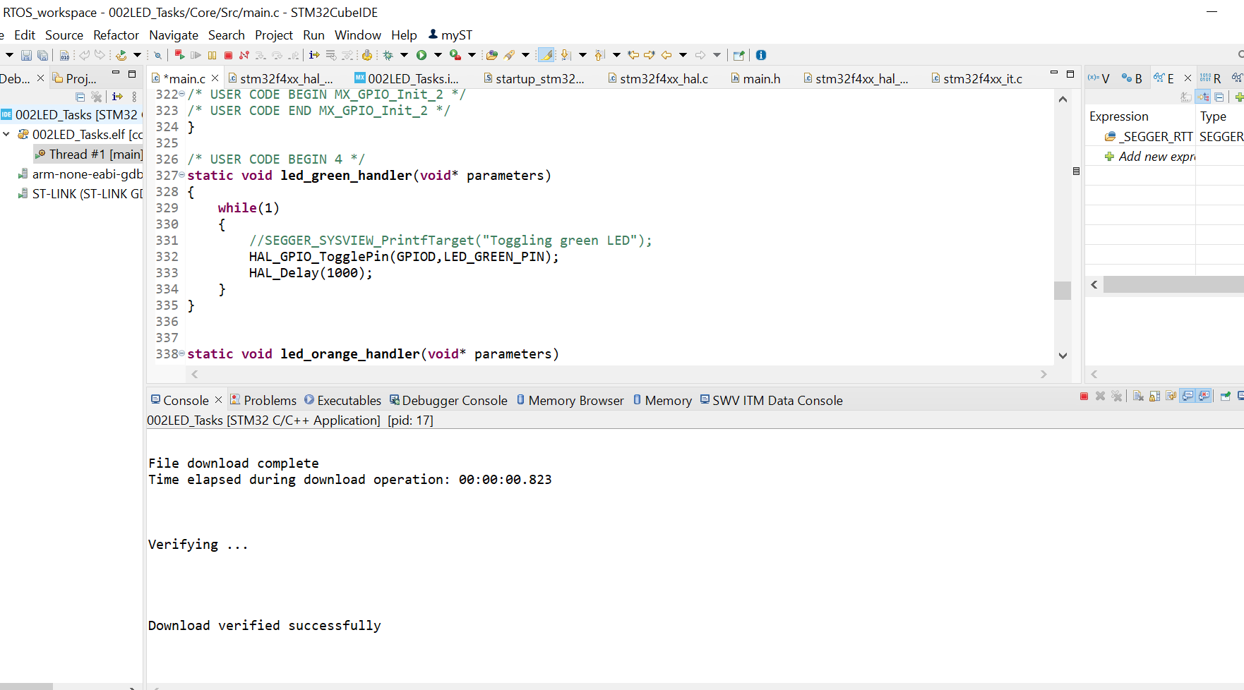 Solved: LED BLINKING in EMBEDDED C - STMicroelectronics Community
