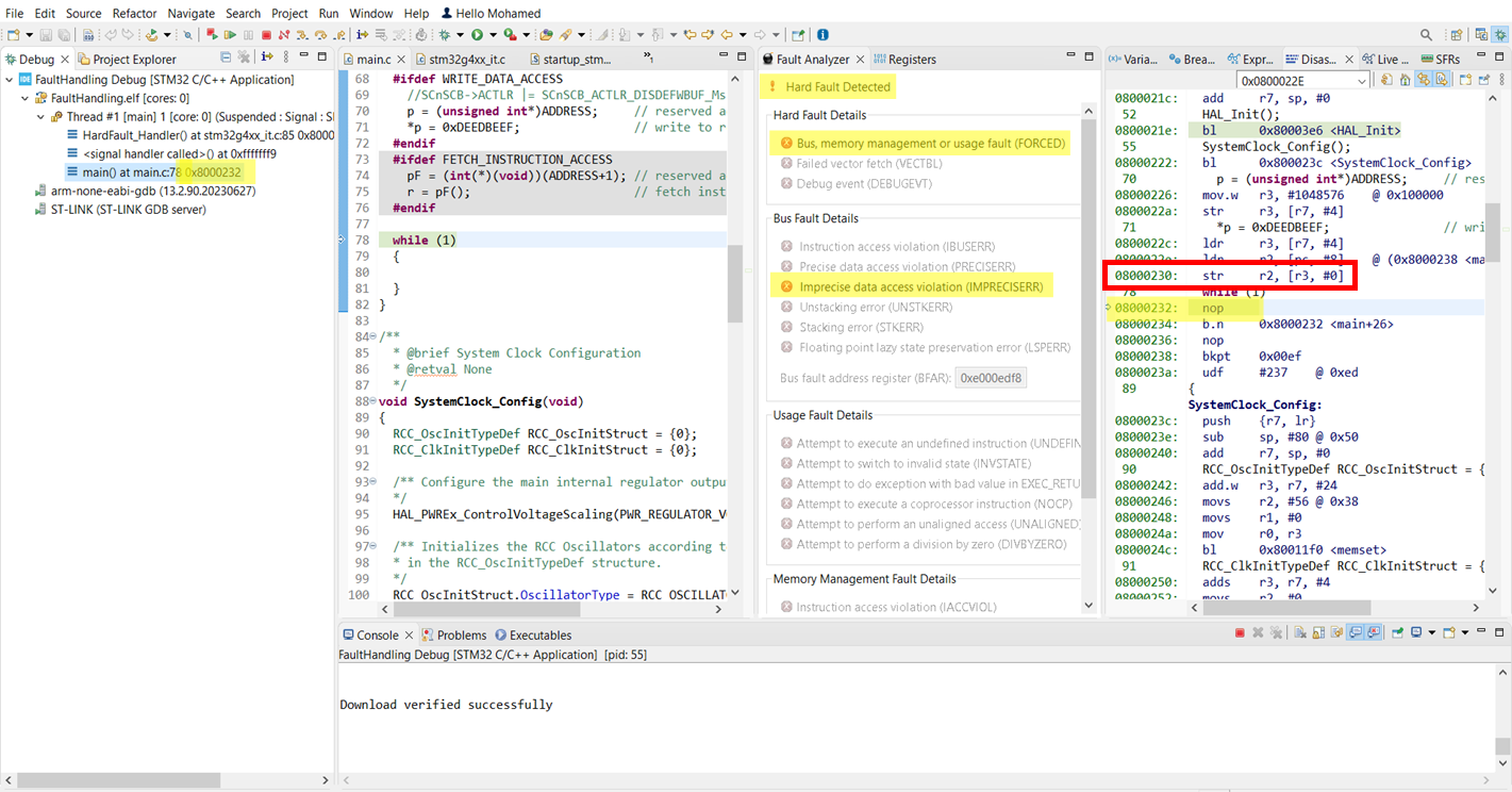 How To Debug A Hardfault On An Arm® Cortex® M Stm3 Stmicroelectronics Community