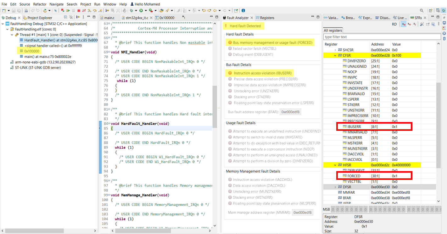 How To Debug A Hardfault On An Arm® Cortex® M Stm3 Stmicroelectronics Community