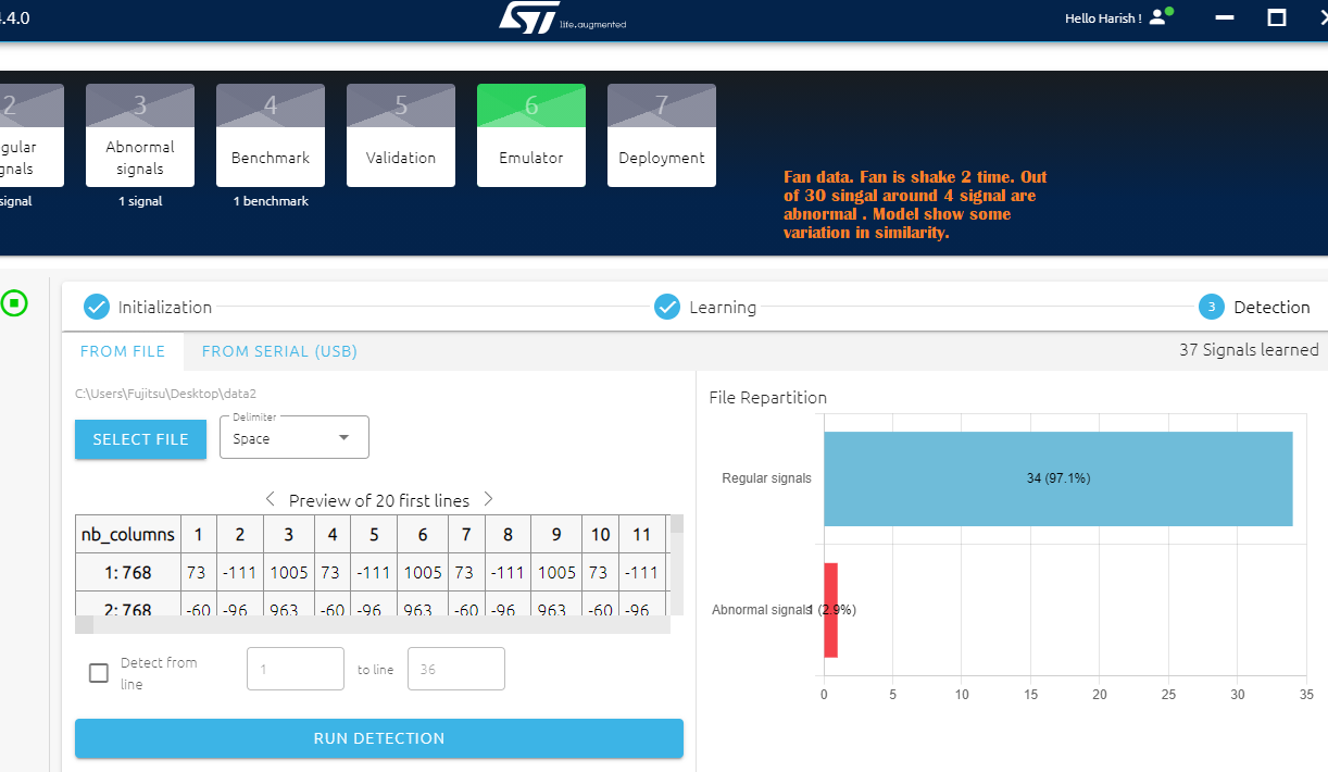 Solved: Anomaly detection fail on board - STMicroelectronics Community
