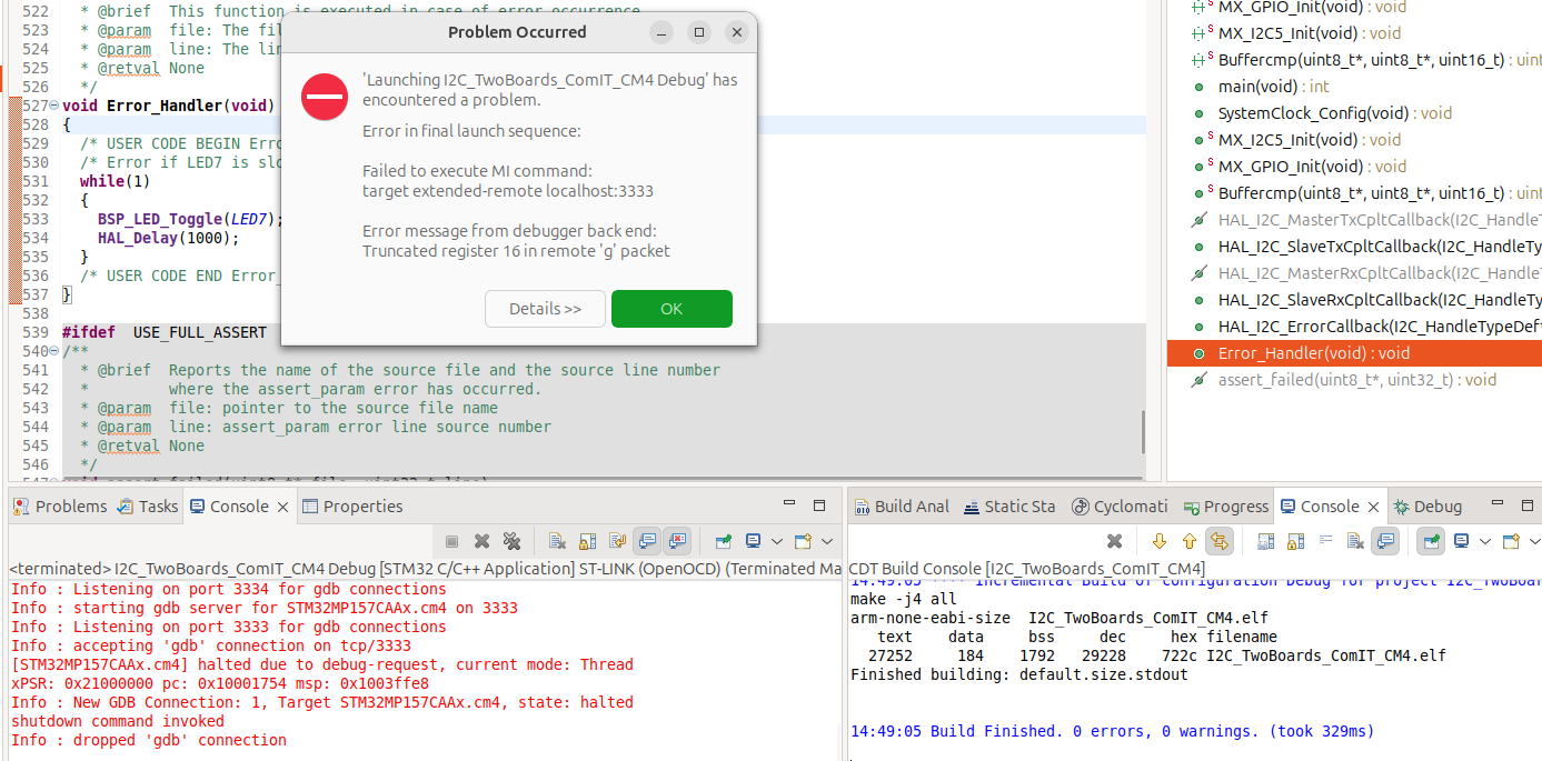 Debugging Problemurgent Stmicroelectronics Community 