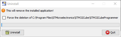 Uninstaller does not work as expected STM32CubePro... - STMicroelectronics Community