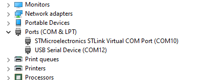 STM32F746G-DISCO USBX CDC Com port enumerates but ...