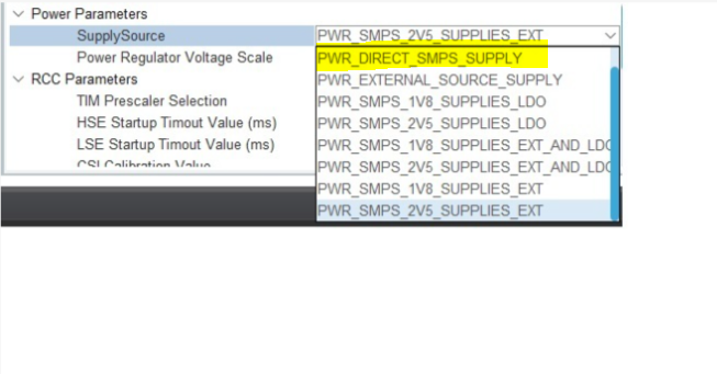 Solved: CubeIDE Issue - H755 LDO/SMPS settings missing ... Solved: CubeIDE Issue - H755 LDO/SMPS settings missing ...
