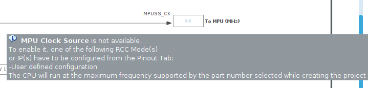Solved: stm32mp153 - CubeMX - mpu clock mux not editable - STMicroelectronics Community