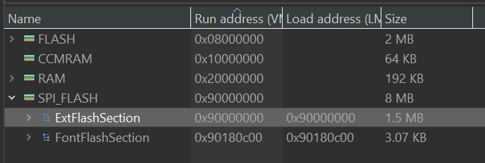 Solved: Fail to load image from External Flash - STM32F429... - STMicroelectronics Community