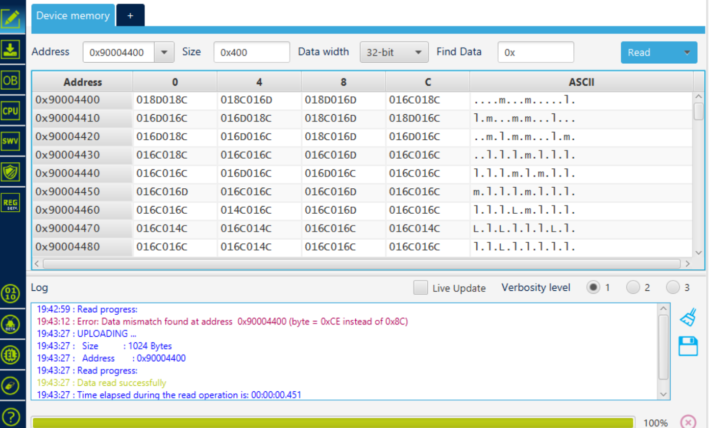Solved Fail To Load Image From External Flash Stm32f429 Stmicroelectronics Community 