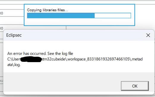 Cubemx Code Generation Fails And Gives Error Stmicroelectronics Community 