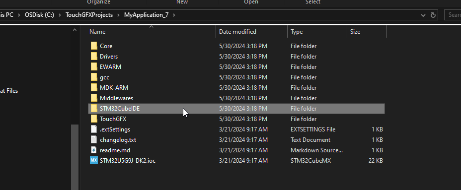 TouchGFX and CubeIDE... External Memory Issue - STMicroelectronics Community