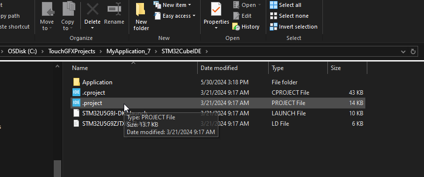 Touchgfx And Cubeide External Memory Issue Stmicroelectronics