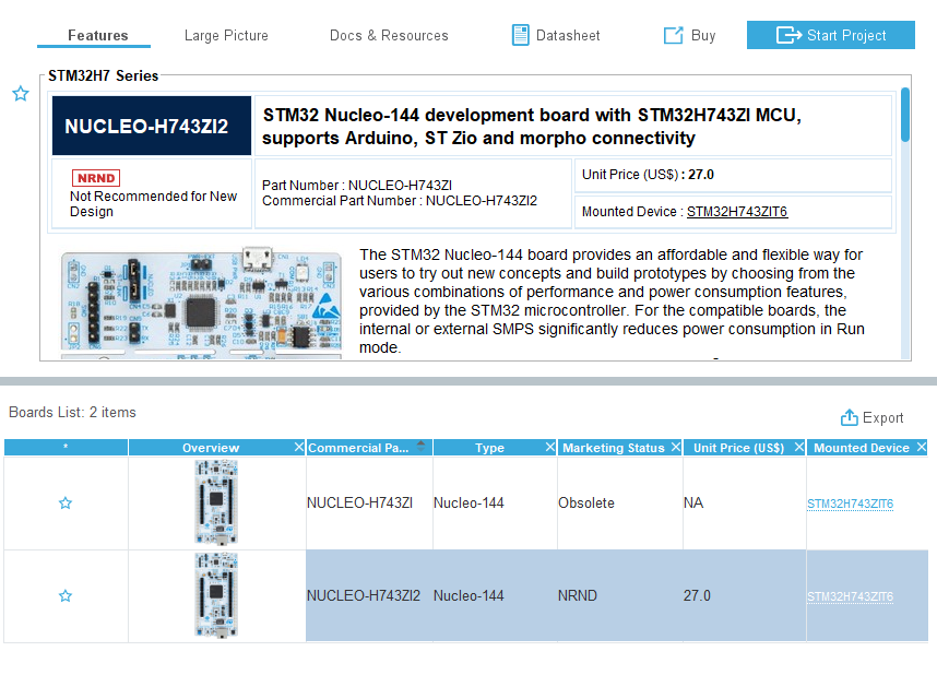 Nucleo-H743ZI2 NRND and use NUCLEO-H753ZI - STMicroelectronics Community