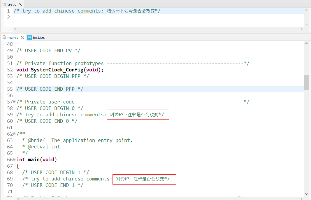 chinese comments in utf-8 partly are changed when ...