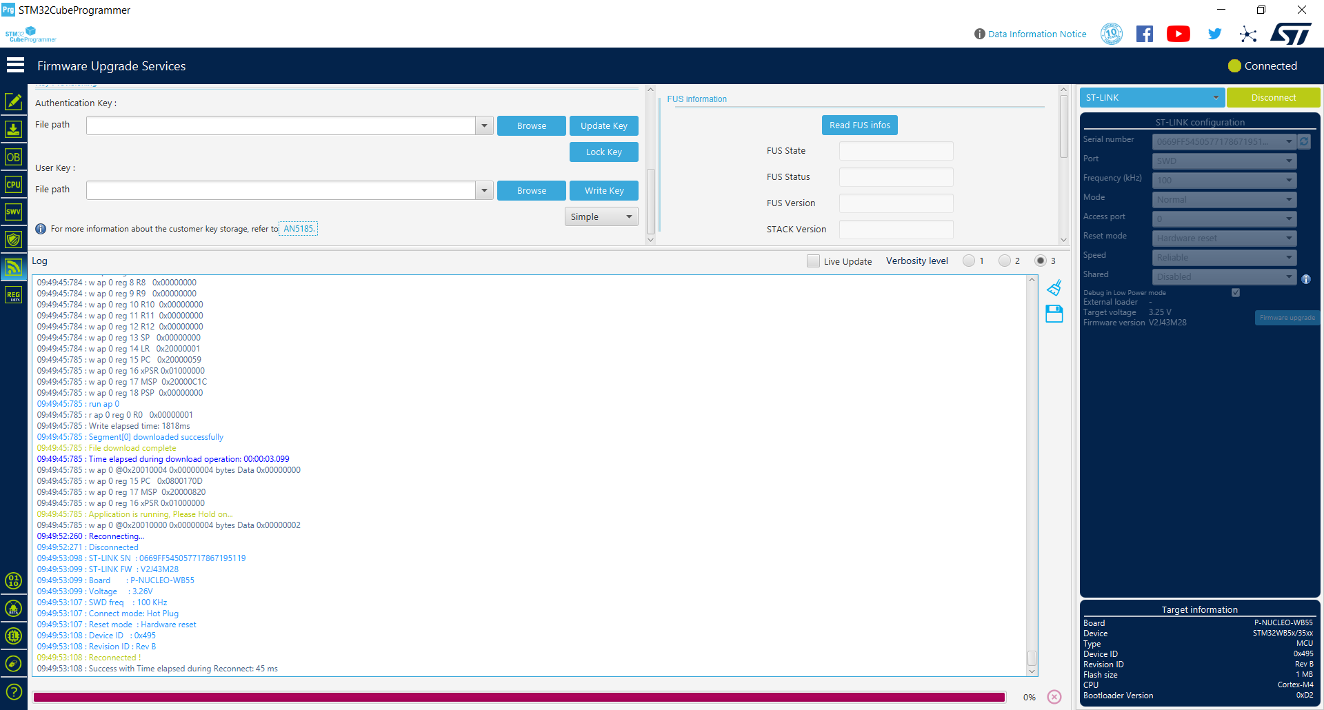 Nucleo Stm32wb55 Firmware Delete And Firmware Upg Stmicroelectronics Community