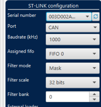 Using st link v3 to program over CAN - STMicroelectronics Community